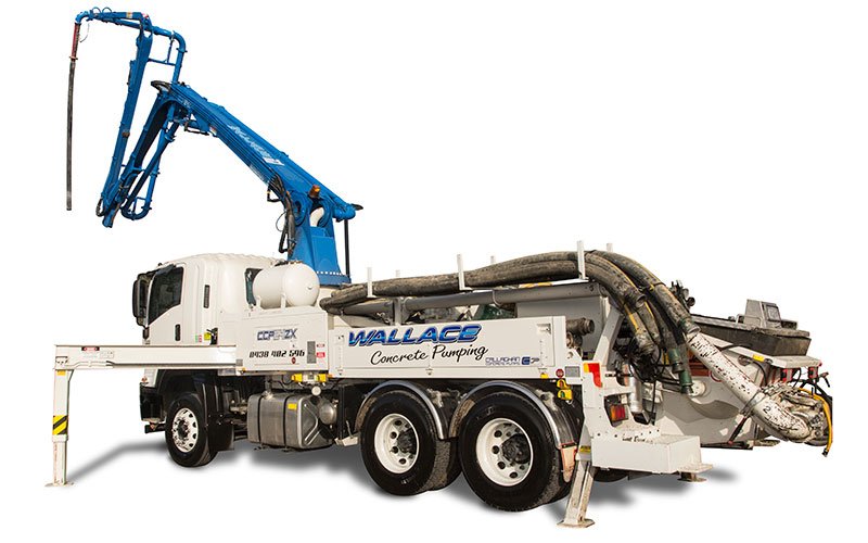 WCP024, 24m Truck Mounted Boom Pump, 20m Horizontal Reach | Wallace ...