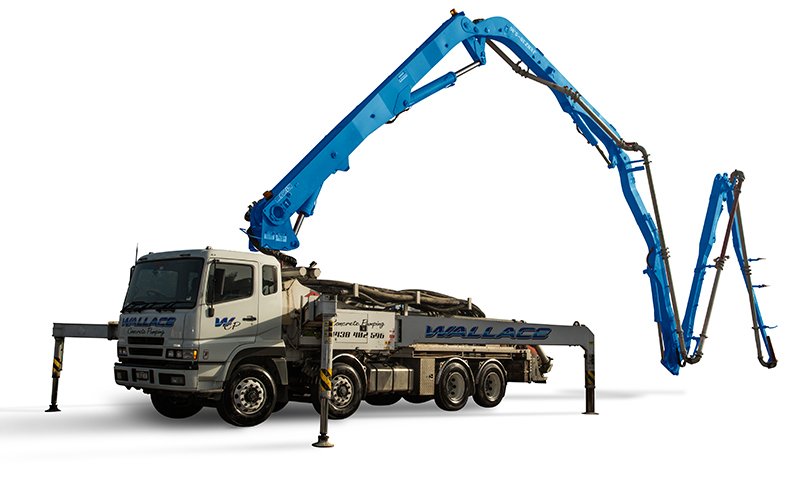 WCP038 38m Truck Mounted Boom Pump 34m Horizontal Reach Wallace
